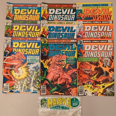 1978 MARVEL COMIC GROUP LOT OF ALL 9 ISSUES OF DEVIL DINOSAUR. #1 - #9 | eBay