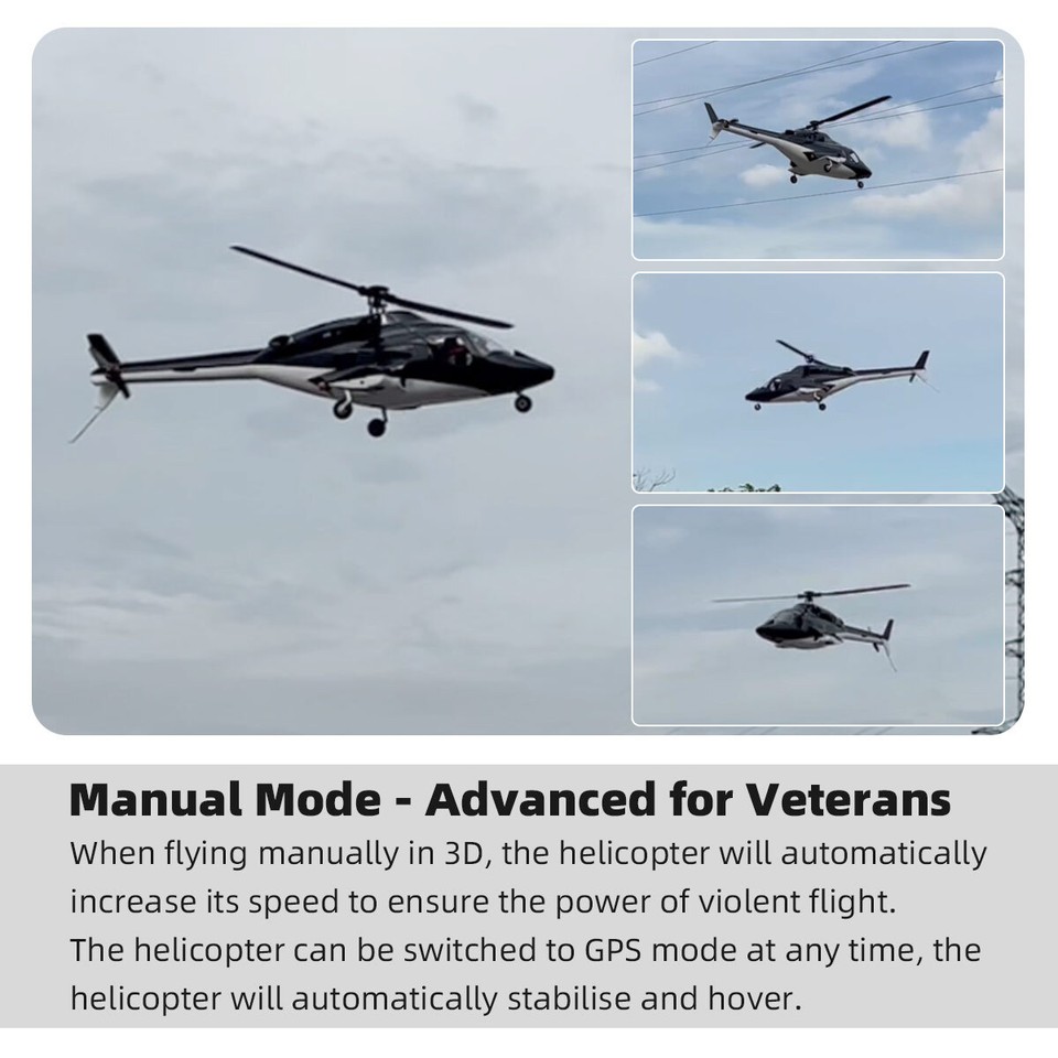 Roban 470 Size Airwolf RTF Version RC Helicopter Aircraft remote ...