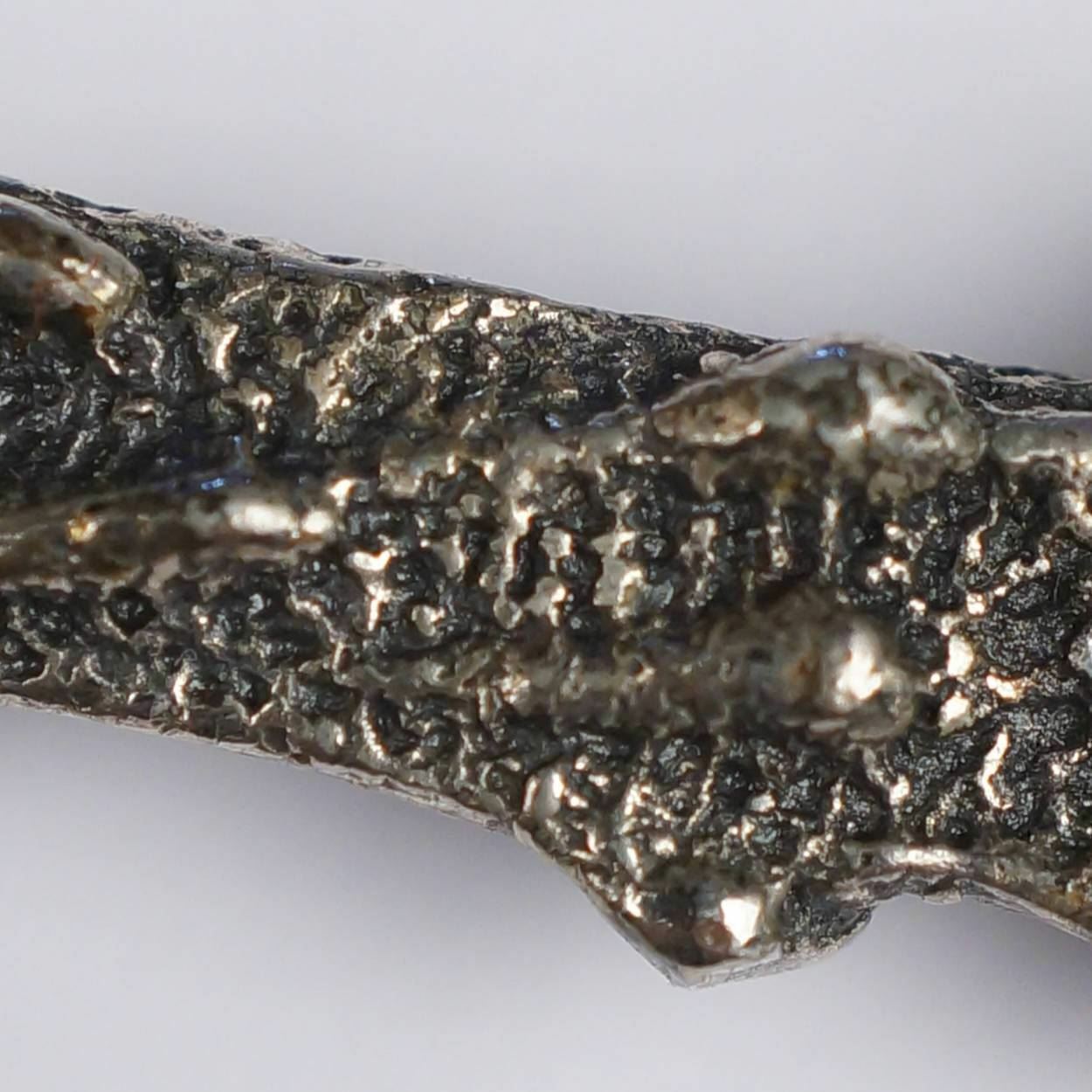 Rare 1970s Modernist Robert Larin Brutalist Necklace - Pewter Collar w ...