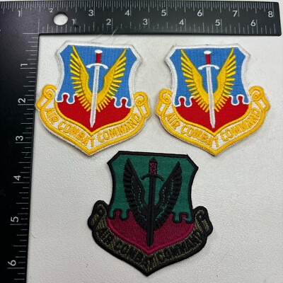 3 PATCHES USAF AIR COMBAT COMMAND United States Air Force Patch Lot 00 ...