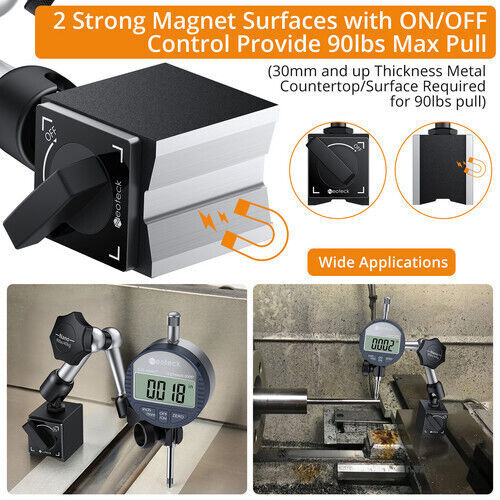 Neoteck Digital Dial Test Indicator DTI Gauge Magnetic Base Measuring ...