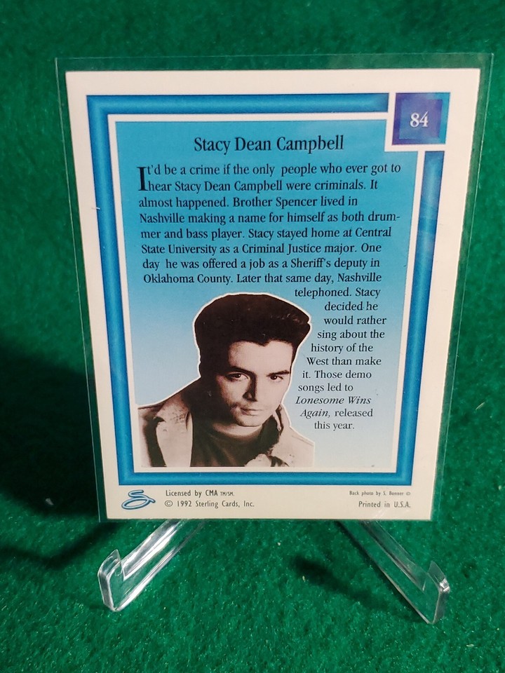 1992 Sterling Cards CMA Country Gold Gold Stacy Dean Campbell #84 | eBay