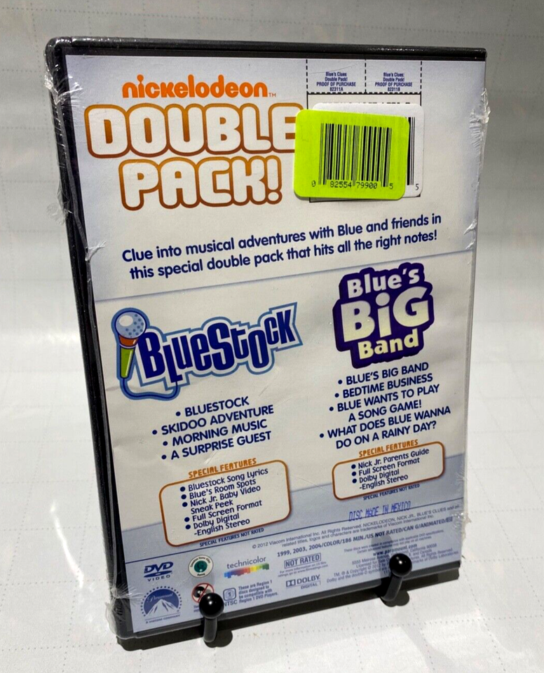 NEW SEALED Blue’s Clues Double Feature: Bluestock + Blue's Big Band ...