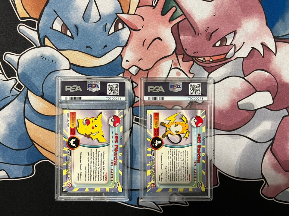 PSA 9 MINT 1999 Topps (Blue Label) Pokemon TV Animation Series Pikachu ...