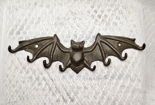 Cast Iron Wall Mounted Bat Wings Key Holder, Dog Leash Hook, Hat Hook ...