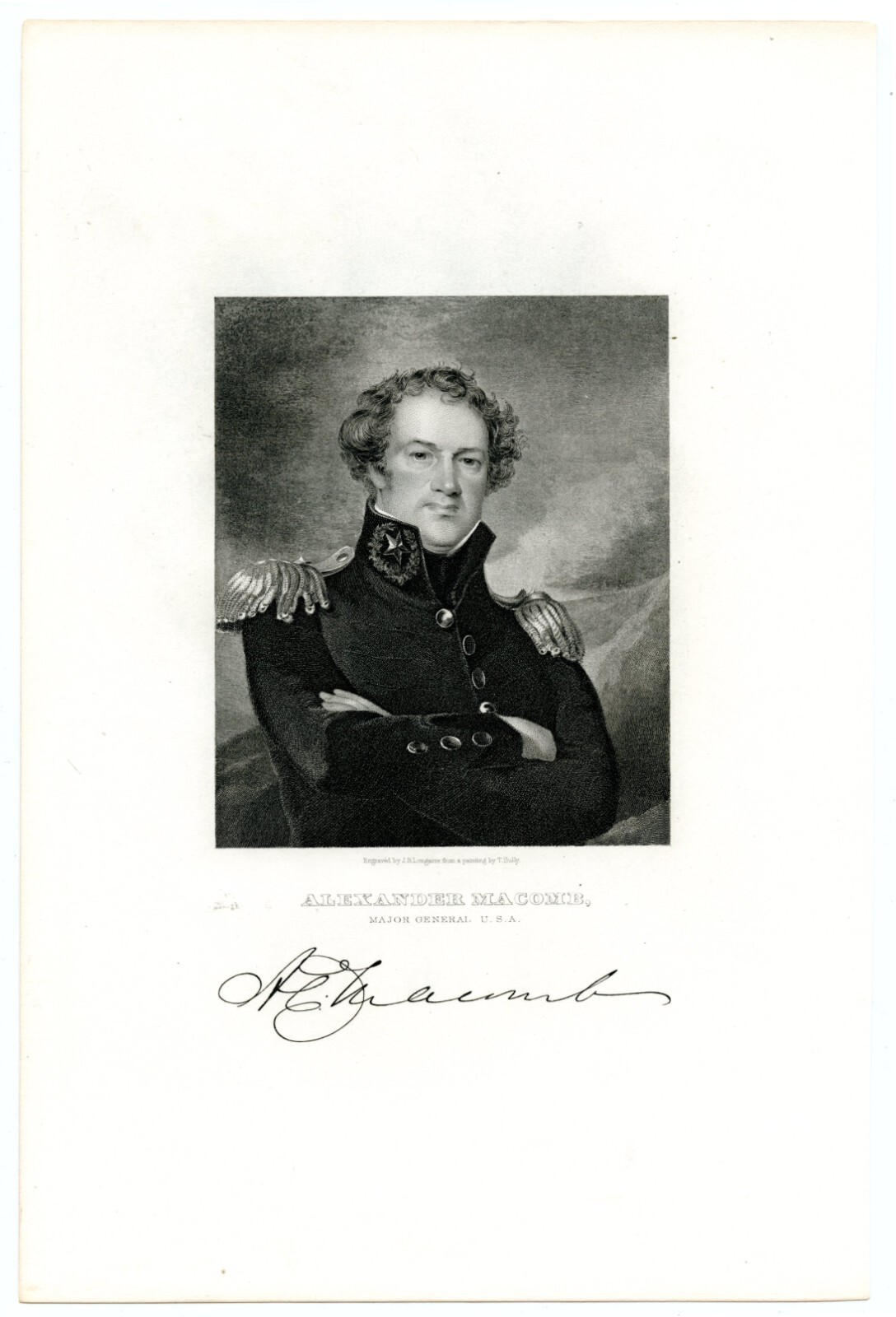 ALEXANDER MACOMB, US Army Comdg General/War of 1812/Plattsburgh ...