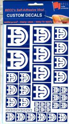 Becc Damen Company Flag Self Adhesive Vinyl Decals for modelling, RC ...