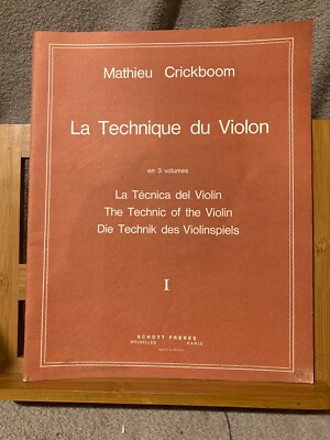 Mathieu Crickboom La technique du violon volume 1 partition méthode éd ...