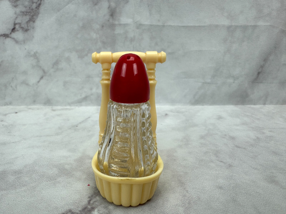 wearableartby Mini Salt & Pepper Shakers Clear Glass Red Lids Lapin ...