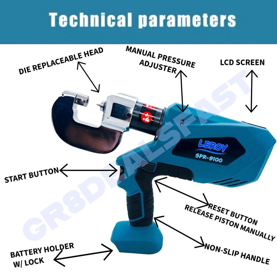 SPR 9100 Aluminum Body Shop Repair Self Piercing Rivet Gun Collision (2 ...