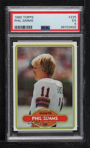 1980 Topps Phil Simms #225 PSA 5 Rookie RC | eBay