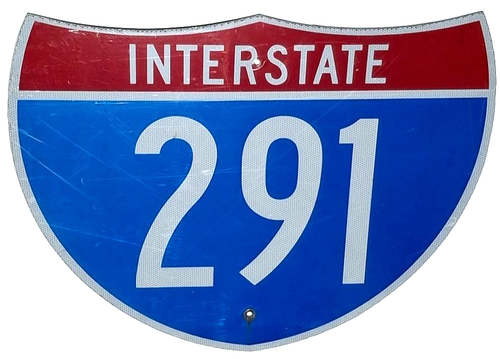 Retired I-291 INTERSTATE HIGHWAY METAL SHIELD ROAD SIGN 24" X 30" | eBay