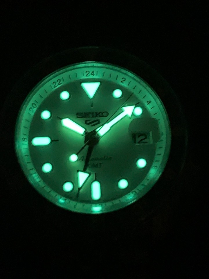 Seiko 5 Five Sports SSK033 GMT Automatic Watch 100 Meter White Dial ...