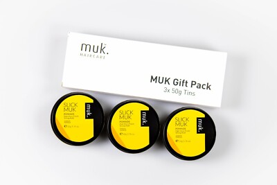 Slick Muk Triple Hair Wax Gift Pack 3x 50g Tins Strong Hold Pomade £7. ...