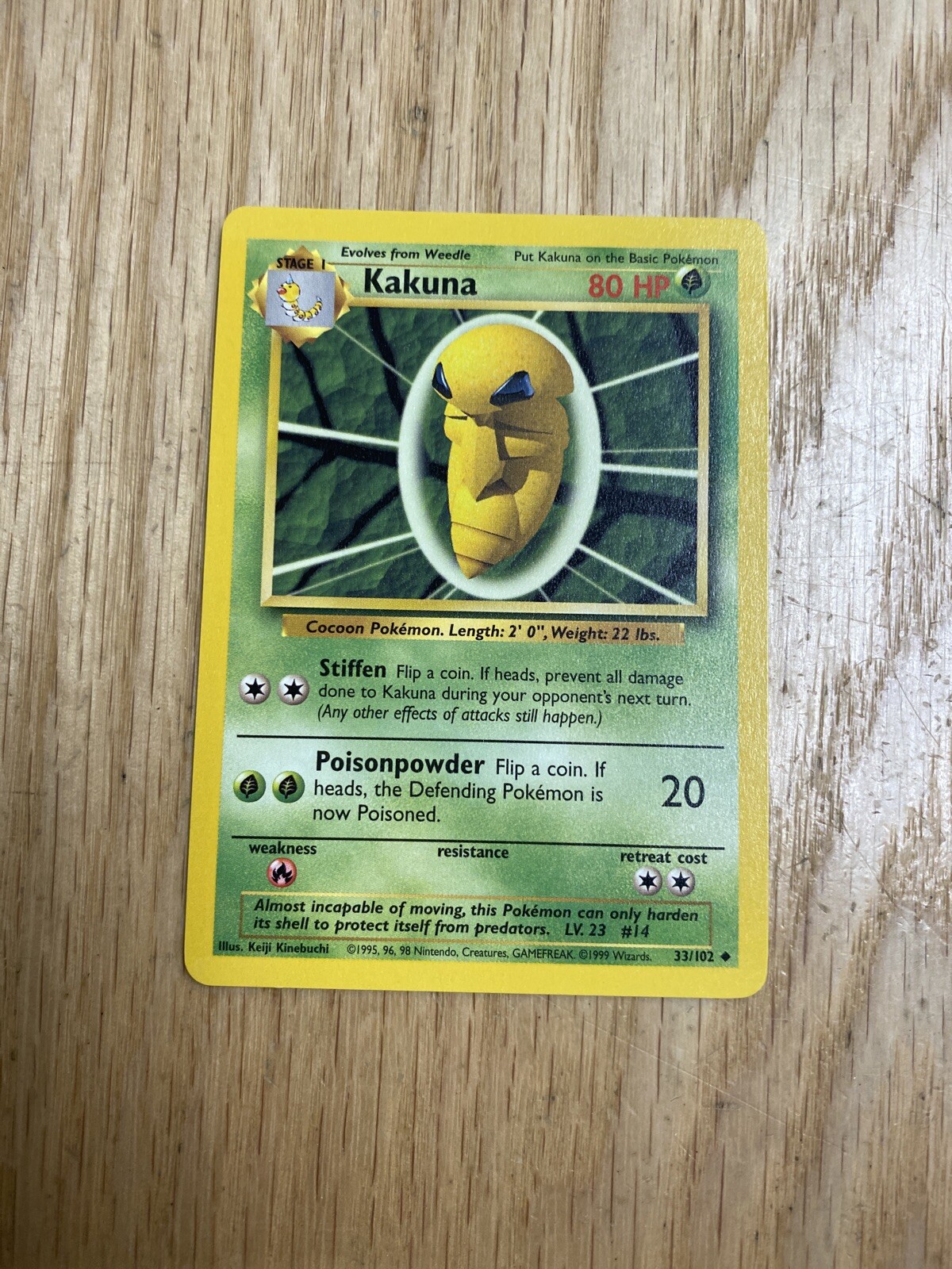 1999 Pokemon Kakuna Card 33/102 | eBay