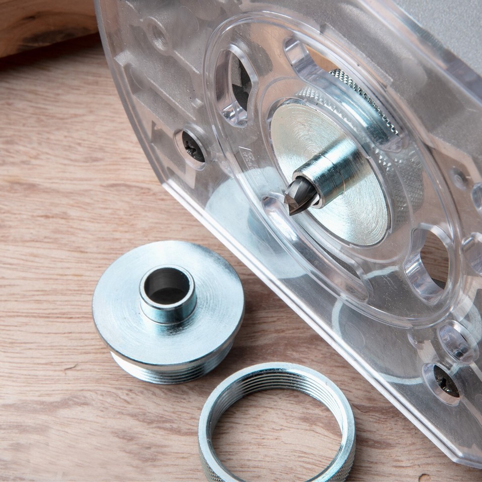 POWERTEC Zinc-Plated Router Guide Bushing Set with Case (71051), 10PK ...