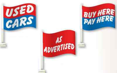 Car Dealer Window Clip On Flags, Used Car Flags, a dozen (12) Clip-on ...