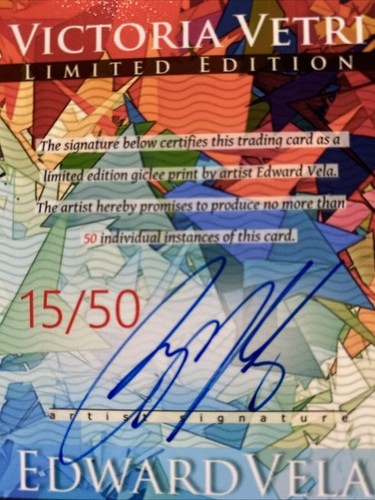 Victoria Vetri Art Card Limited Numbered xx/50 Edward Vela Signed 2019 ...
