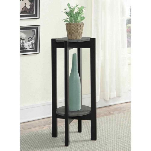 Newport 31.35 in H Black Faux CementLaminate Finish Round Particle ...
