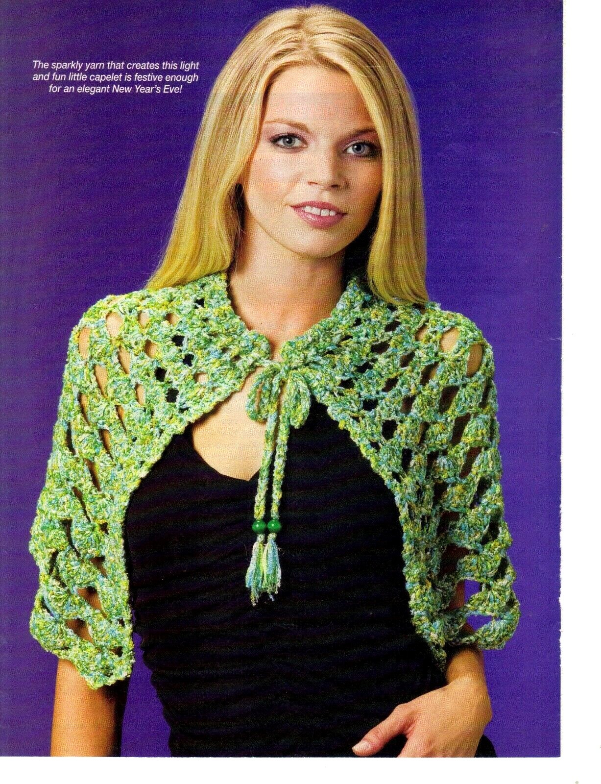 CHIC Holiday Twinkle Capelet/Apparel/Crochet Pattern INSTRUCTIONS ONLY ...