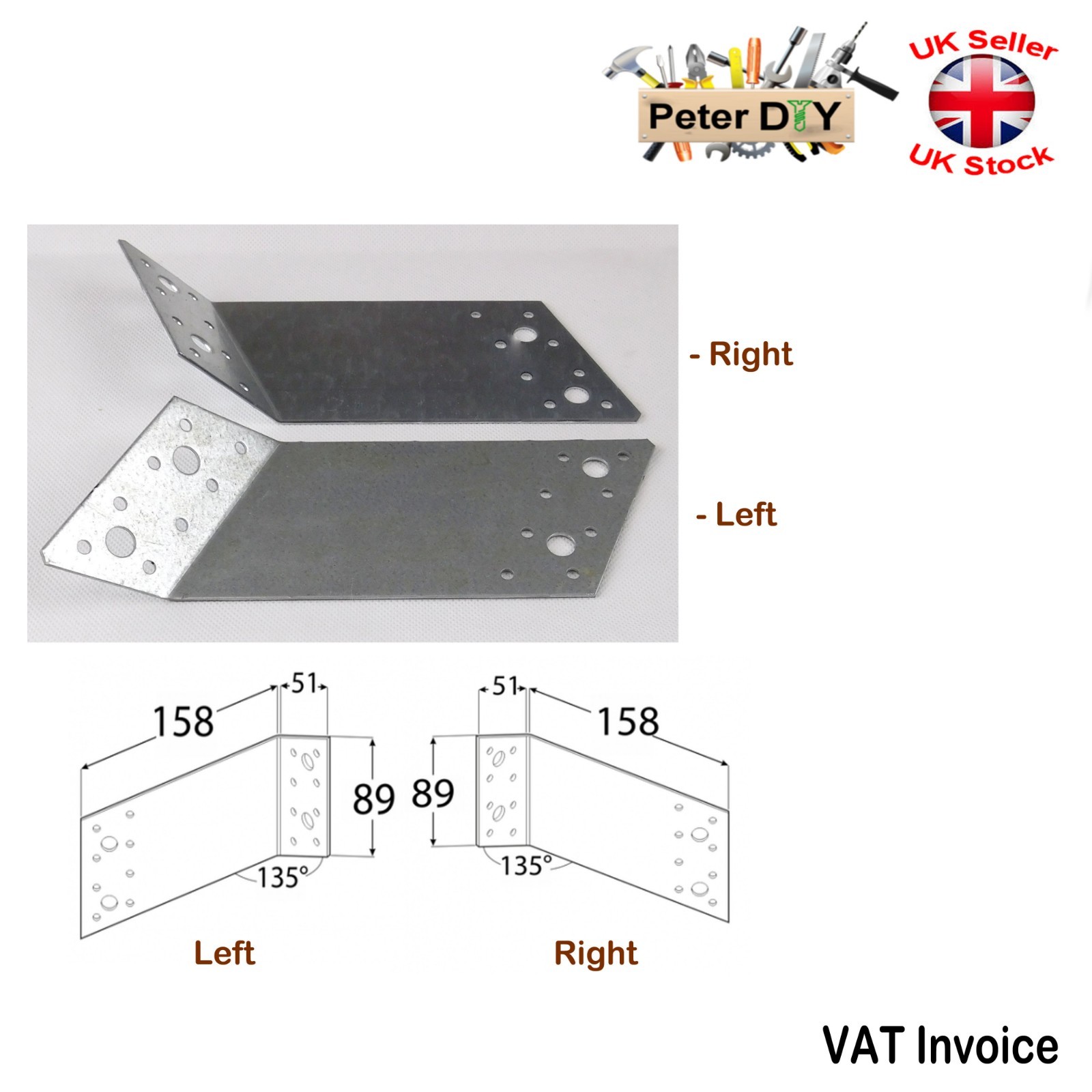 Angle Bracket 135 Degree Diagonal Valley or Hip to Jack Rafter ...