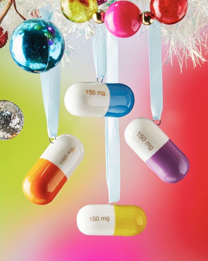 Jonathan Adler Full Dose Vice Pills Ornaments. 4 Pill Set. NWT | eBay