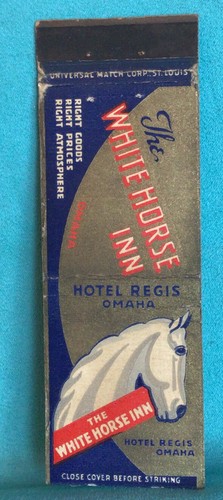 Matchbook Cover The White Horse Inn Hotel Regis Omaha C111 | eBay