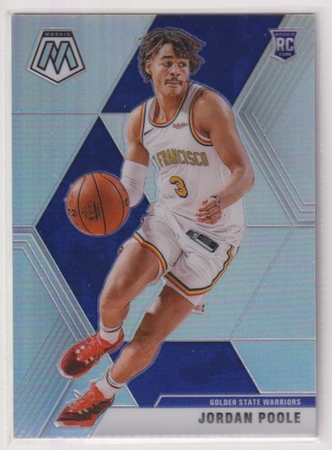 NBA JORDAN POOLE ROOKIE CARD 2019 20 PANINI MOSAIC Silver PRIZM ...
