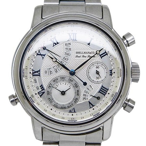 Wristwatch Shellman Dual Time Repeater 6760-T017851 Quartz Men SS 40mm ...