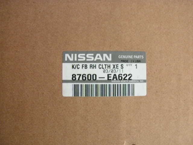 NISSAN 87600-EA622 Right Front Seat Back Assembly - 05-08 Nissan ...
