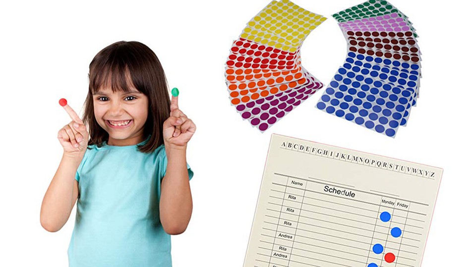 Dot Stickers Pastel Pink in Various Sizes (8MM-25MM) Color Label in 15 ...