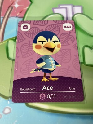#443 Ace AUTHENTIC Nintendo Animal Crossing Amiibo NFC Card Series 5 | eBay