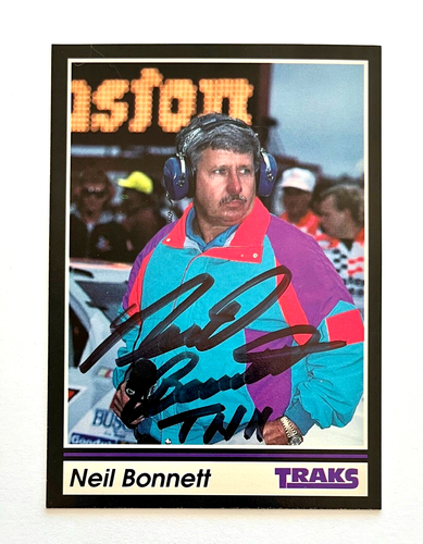 Neil Bonnett NASCAR 1991 Traks #26 Autographed Signed | eBay