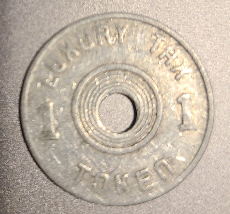 Alabama State Luxury Tax Commission 1937-38 1 Mill Token Coin Aluminum ...