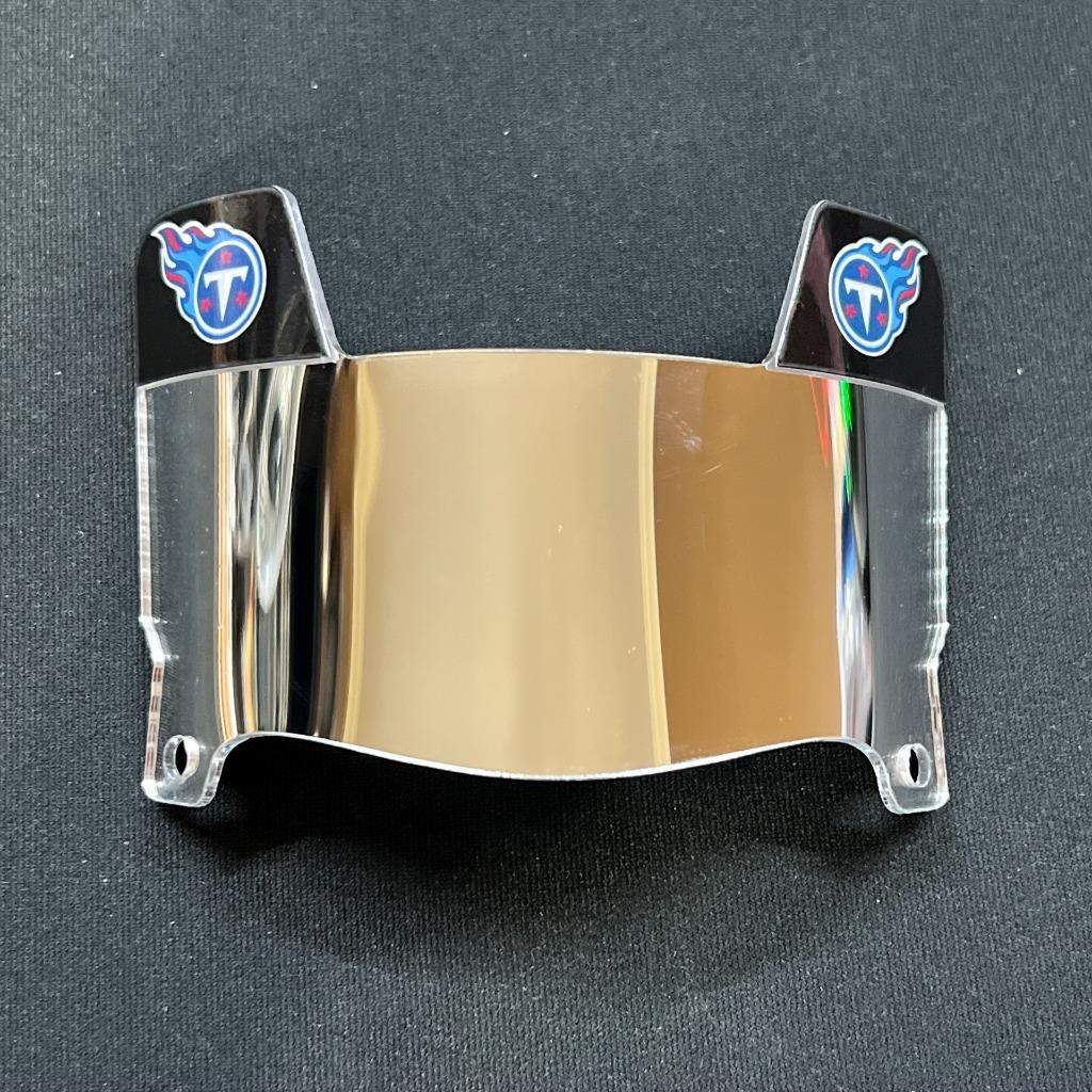 Tennessee Titans - Silver Chrome MINI Football Helmet Visor with Black ...