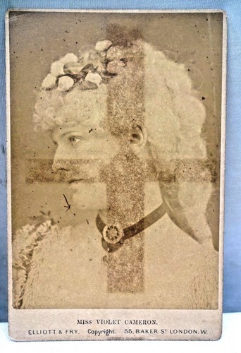 Vintage Cabinet Foto Card Inglese Singer/Actress Miss Violet Cameron ...