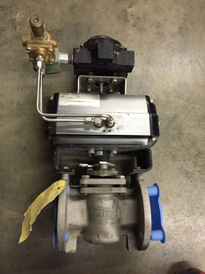 Flowserve B100D Automax Pneumatic Actuator & DURCO DT46102A-M SS Valve ...