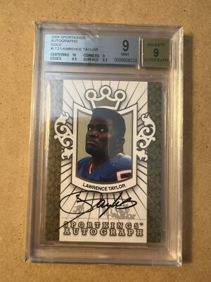 2009 Sportkings Series C Autograph GOLD #A-LT2 Lawrence Taylor AUTO ...
