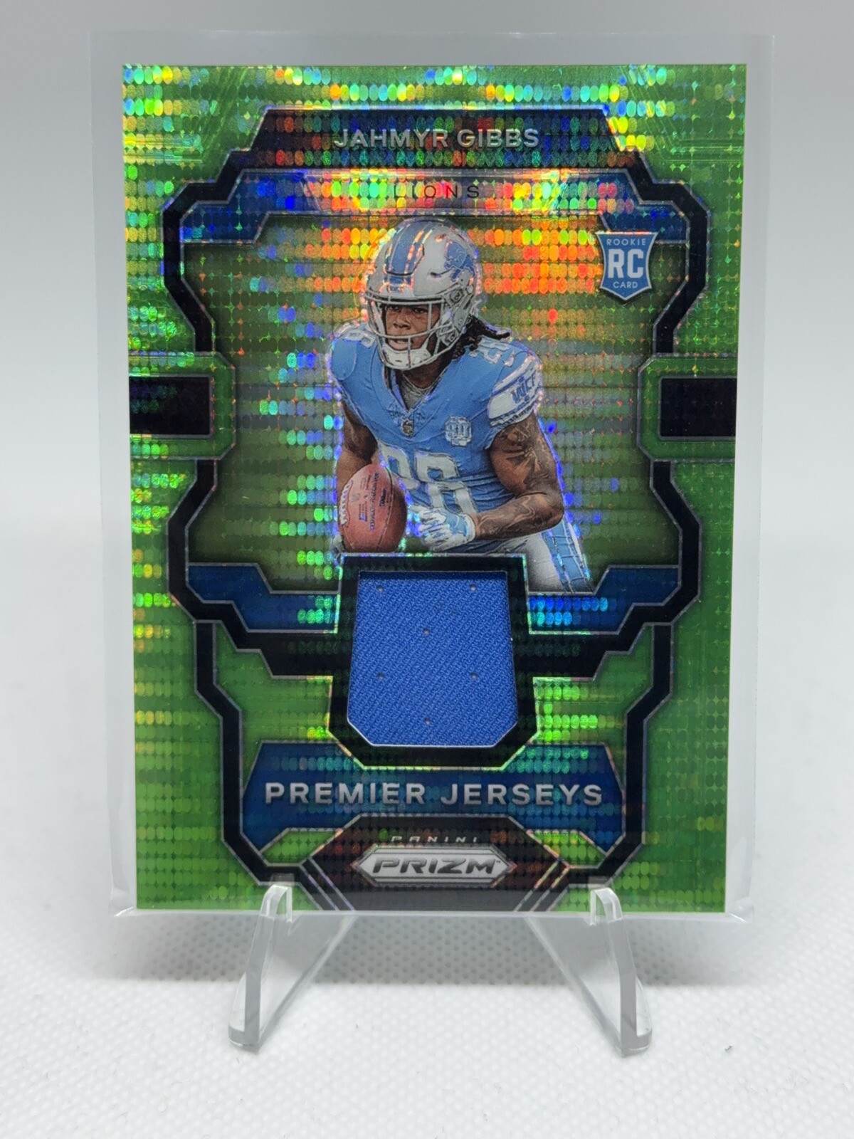 2023 Panini Prizm - Jahmyr Gibbs Green Pulsar Premier Jerseys - PJ-JG ...