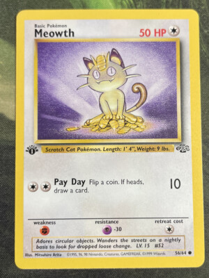 1st Edition Meowth 56/64 - Jungle - Near Mint | eBay