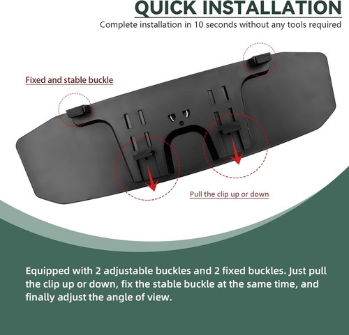 NTNEV 12''x3.5'' Large Rear View Mirror, Anti Glare Panoramic Wide ...