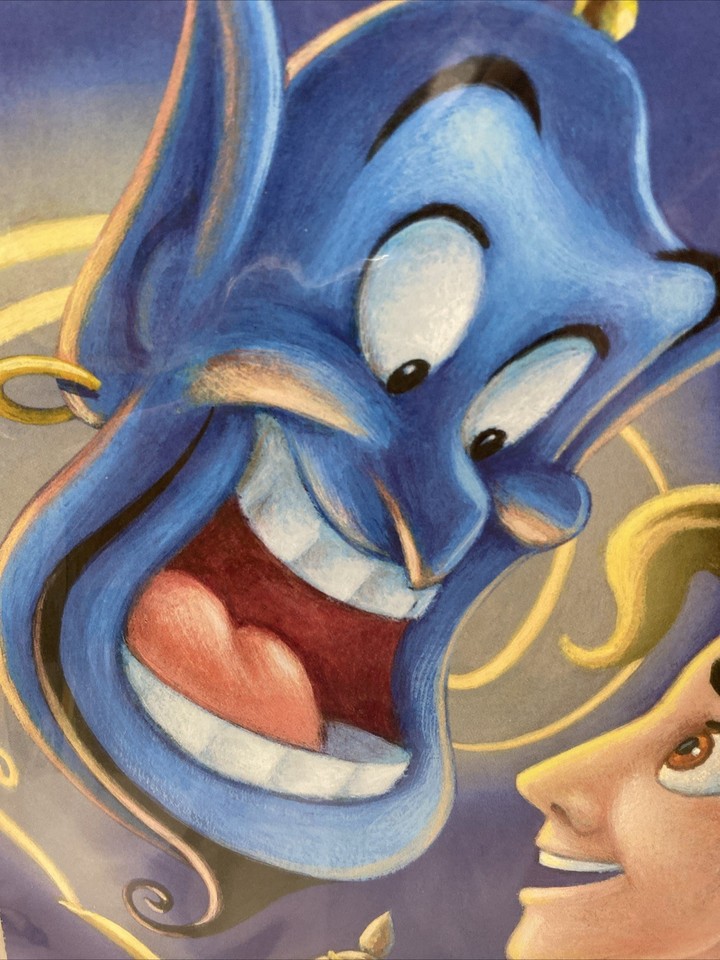 Disney’s Aladdin & The Genie Art LITHOGRAPH by Bruce McGaw 14"x11" USPS ...