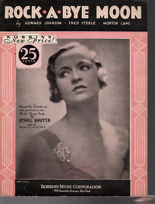 Rock-A-Bye Moon Sheet Music 1932 Ethel Shutta | eBay