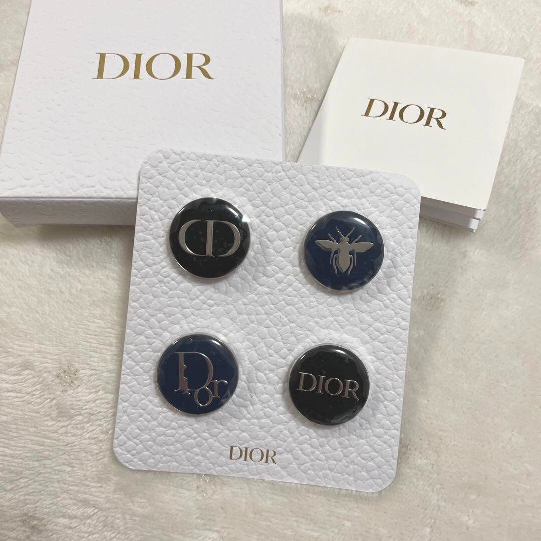 Christian Dior Novelty Limited Pin badge Set of 4 Brooch Pins DIOR CD ...