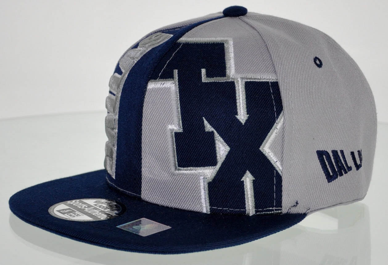NEW! FLAT BILL SNAPBACK BALL US DALLAS TEXAS CAP HAT NAVY GRAY | eBay