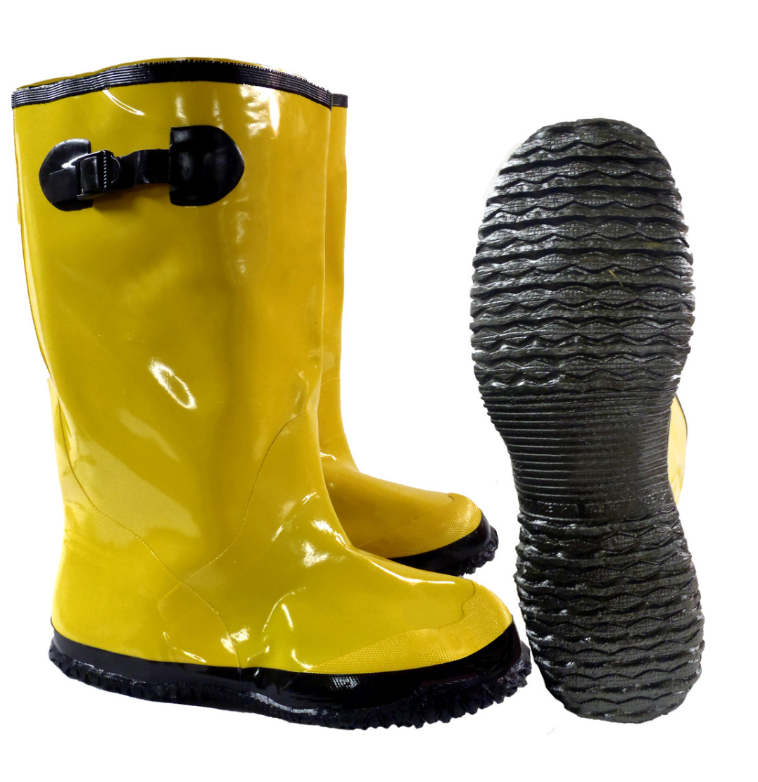 Durawear Yellow Rubber Slush Boot Over-the-Shoe Knee Length 17" Mens ...