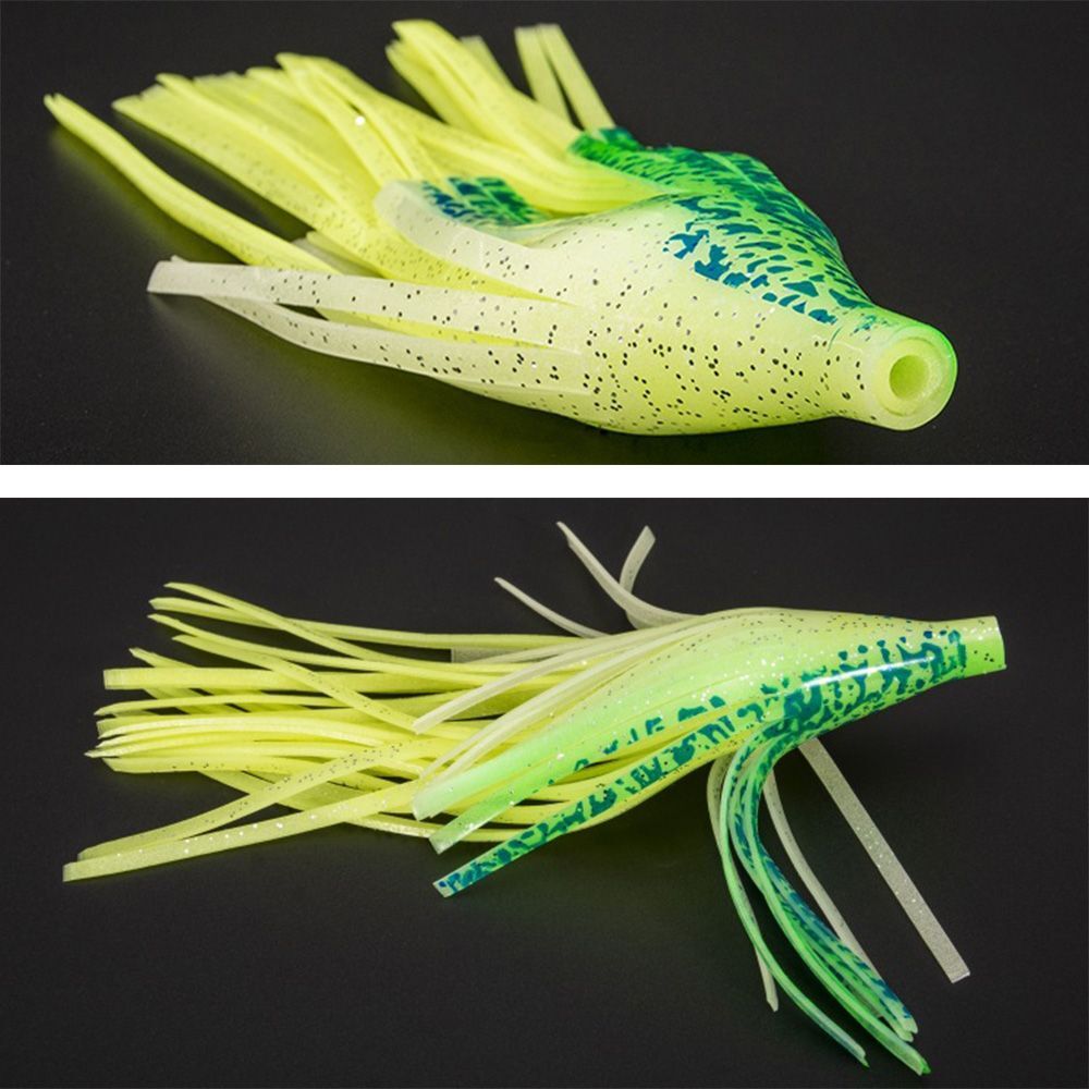 Artificial Squid Skirt Lure Fishing Tackle Saltwater Octopus Bait Soft ...