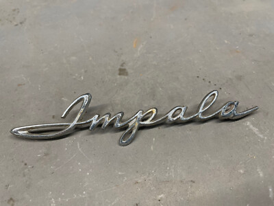 1961 1962 Chevy Impala Quarter 1/4 Script Panel Emblem Nameplate Trim ...