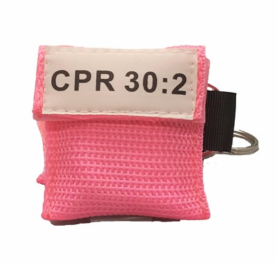 50 Pink CPR Face Shield Mask in Pocket Keychain imprinted CPR 30:2 | eBay