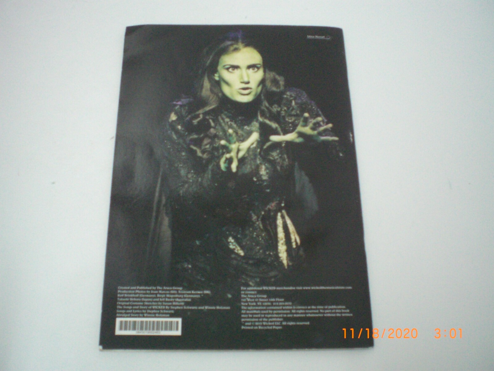 Wicked the Musical Souvenir Program Gregory Maguire Paperback | eBay